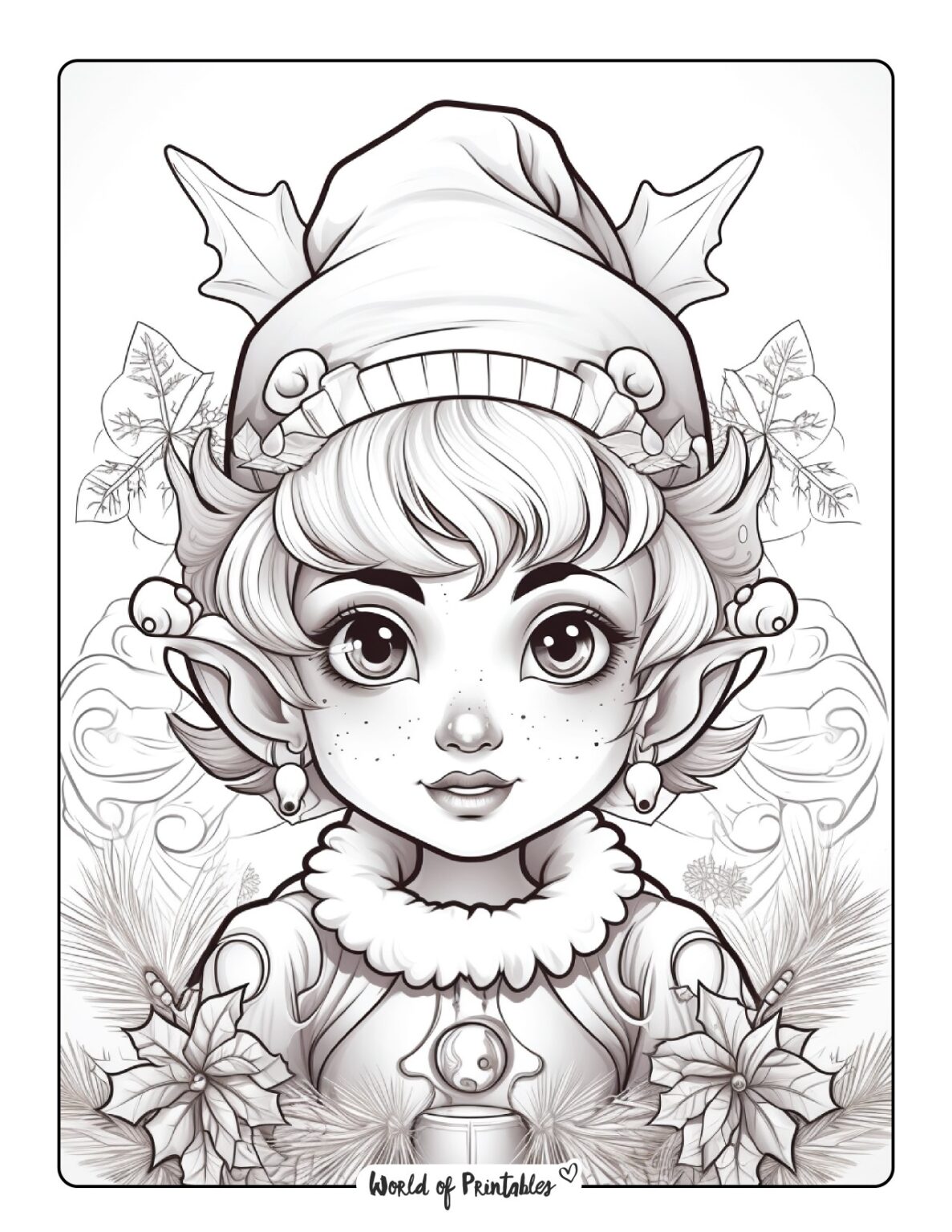 Elf Coloring Pages For Kids & Adults - World of Printables