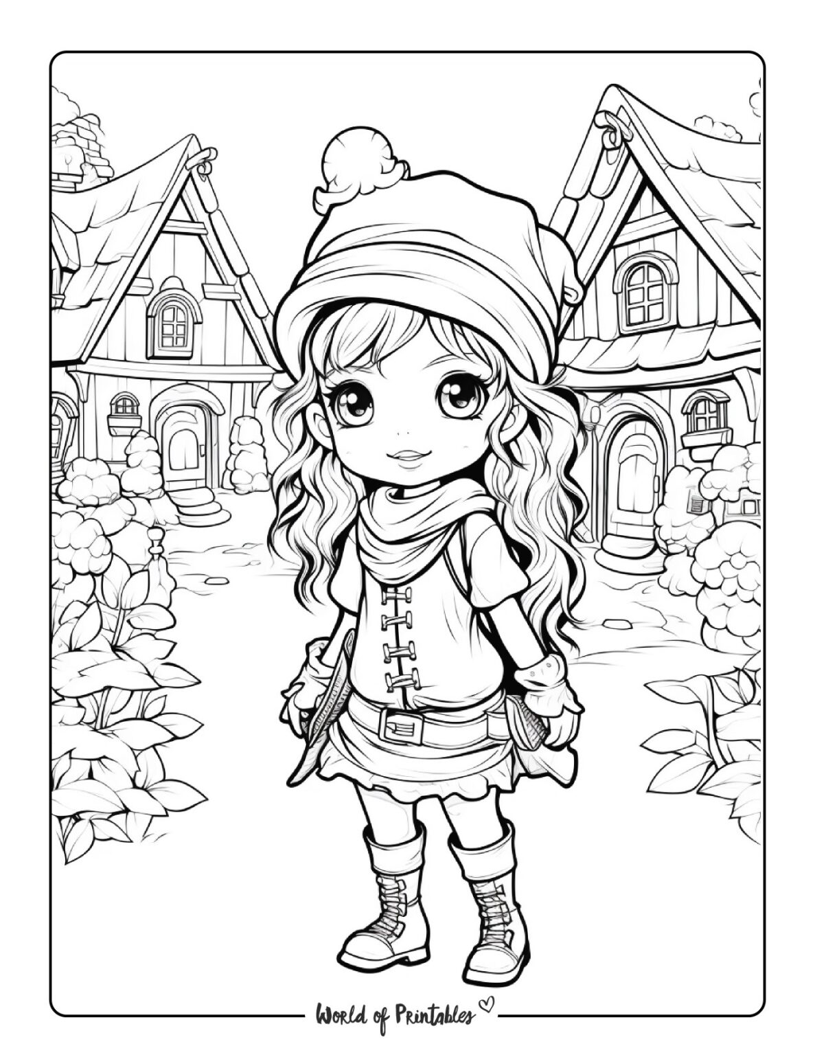 Elf Coloring Pages For Kids & Adults - World of Printables