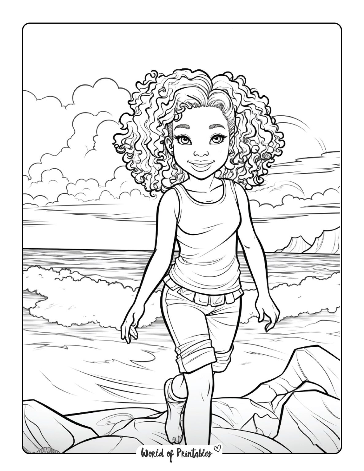 Beach Coloring Pages - World of Printables