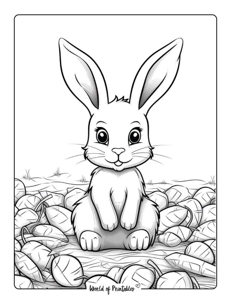 Bunny Coloring Pages - World of Printables