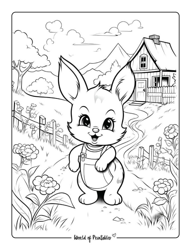 Bunny Coloring Pages - World of Printables