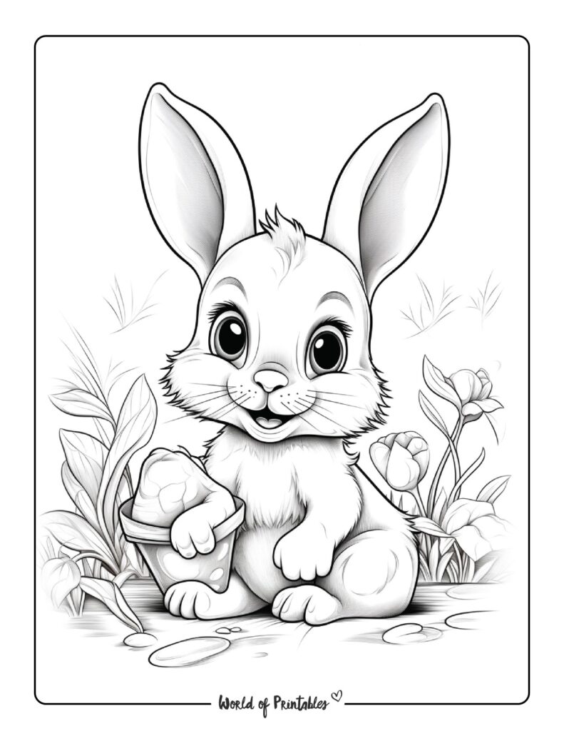 Bunny Coloring Pages - World of Printables