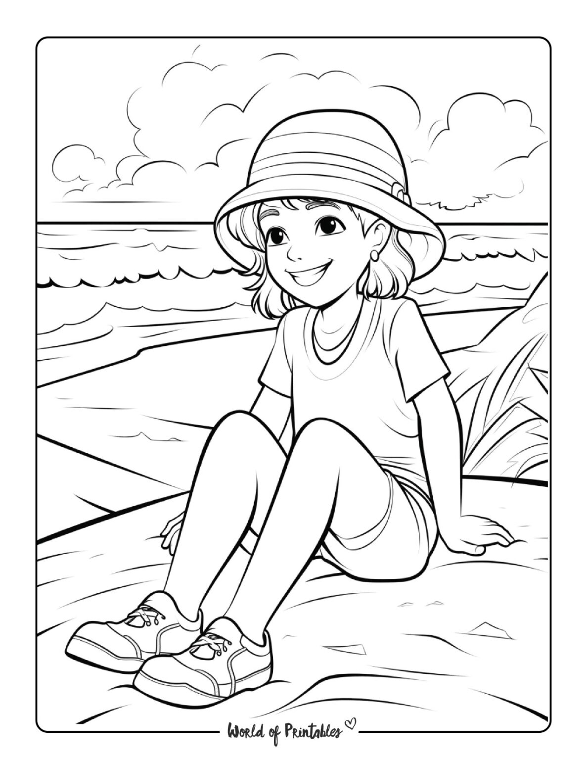 Beach Coloring Pages - World of Printables