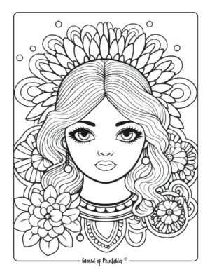 Hippie Coloring Pages - World of Printables