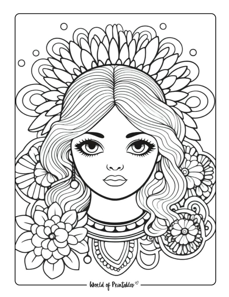 Hippie Coloring Pages - World of Printables