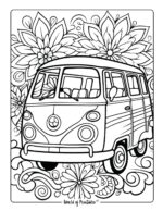 Hippie Coloring Pages - World of Printables