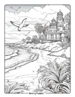 Beach Coloring Pages - World of Printables