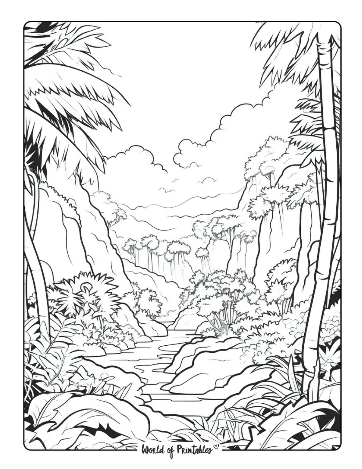 Jungle Coloring Pages - World of Printables