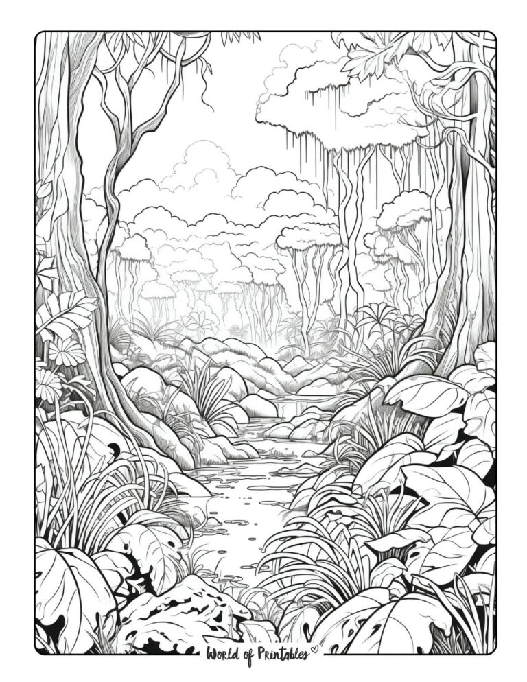 Jungle Coloring Pages - World of Printables
