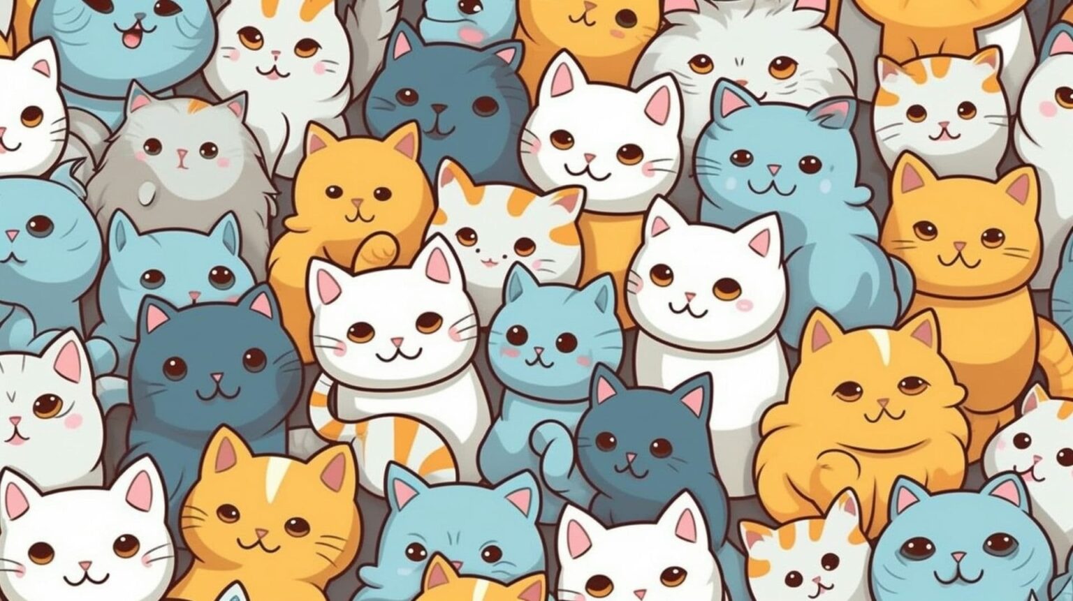 Cute Cat Wallpapers - World of Printables