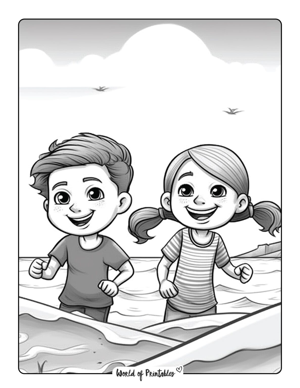 Beach Coloring Pages - World of Printables