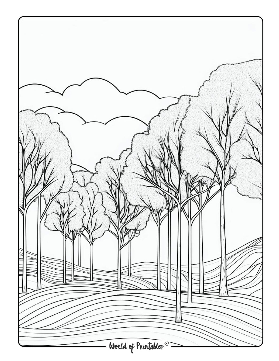 Landscape Coloring Pages - World of Printables