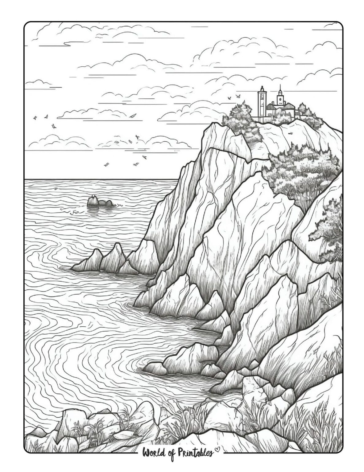 Landscape Coloring Pages - World of Printables