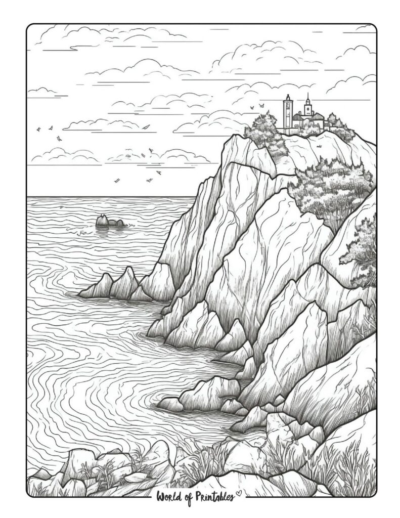 Landscape Coloring Pages - World of Printables
