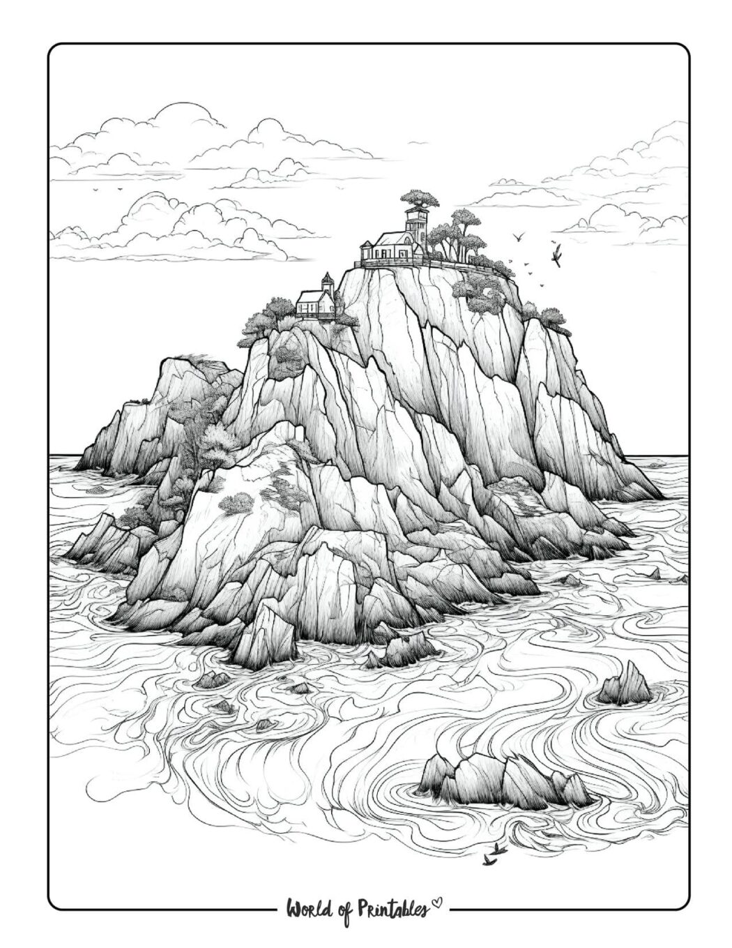 Landscape Coloring Pages - World of Printables