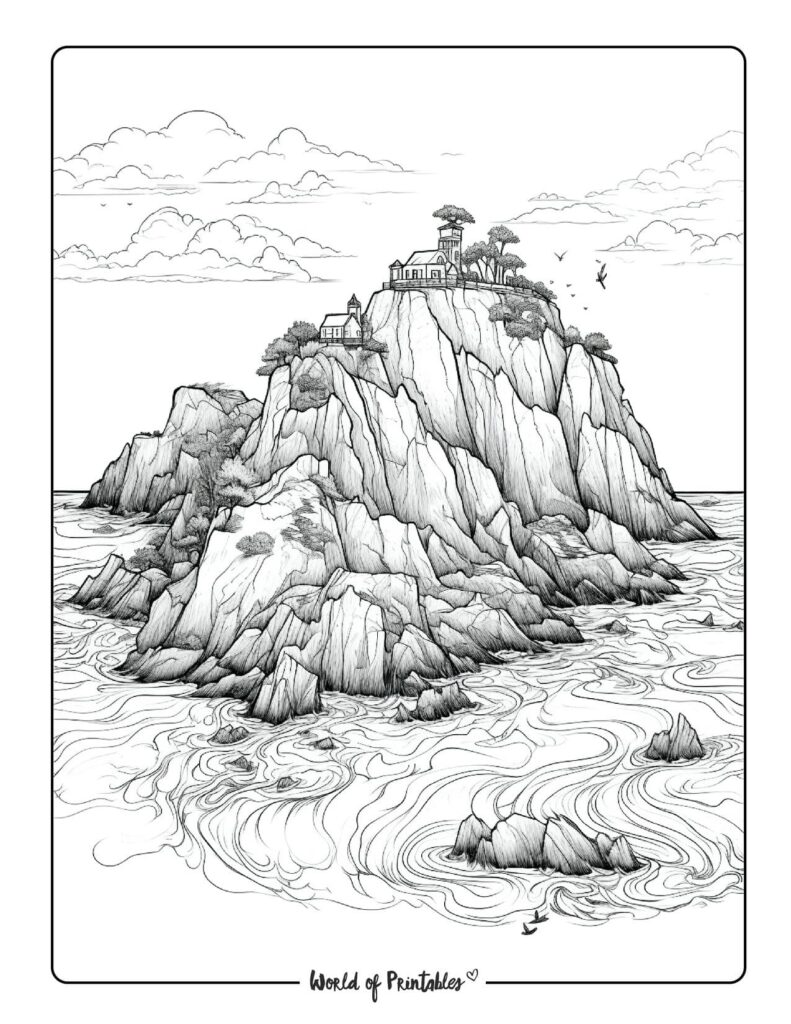 Landscape Coloring Pages - World of Printables