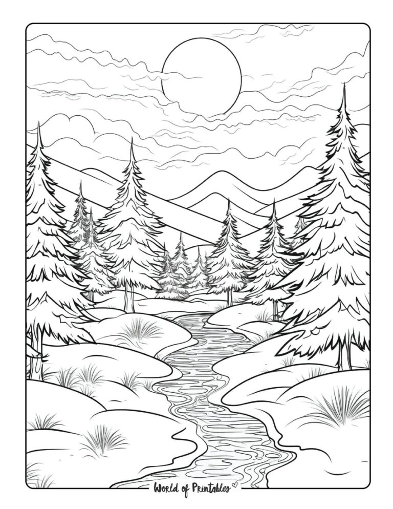 Landscape Coloring Pages - World of Printables