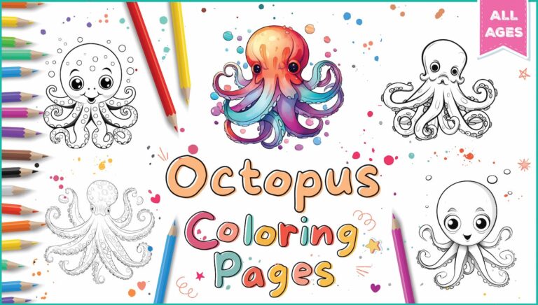 Octopus Coloring Pages For Kids & Adults - World of Printables