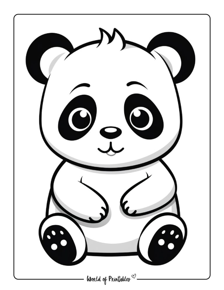 Panda Coloring Pages For Kids & Adults - World of Printables
