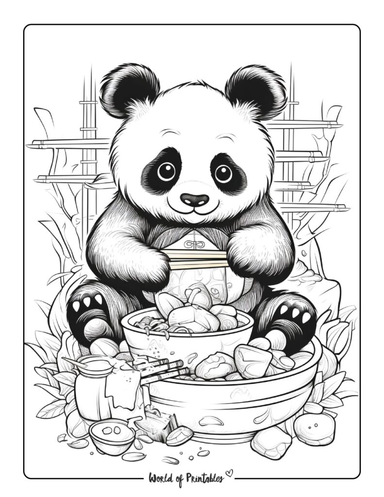 Panda Coloring Pages For Kids & Adults - World of Printables