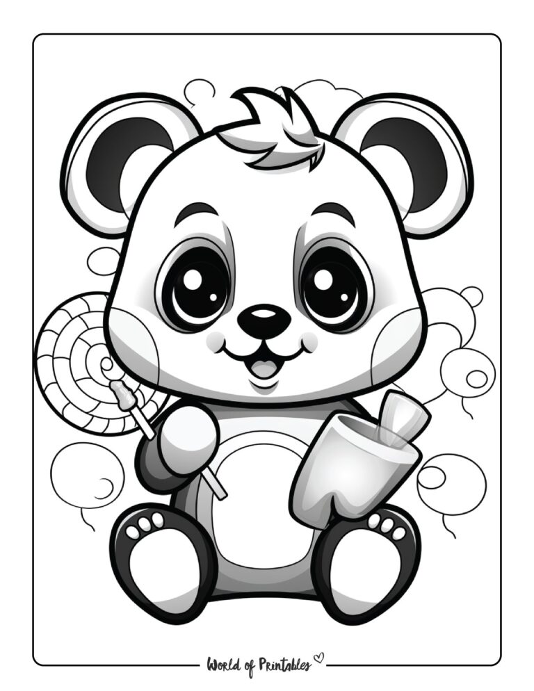 Panda Coloring Pages For Kids & Adults - World of Printables