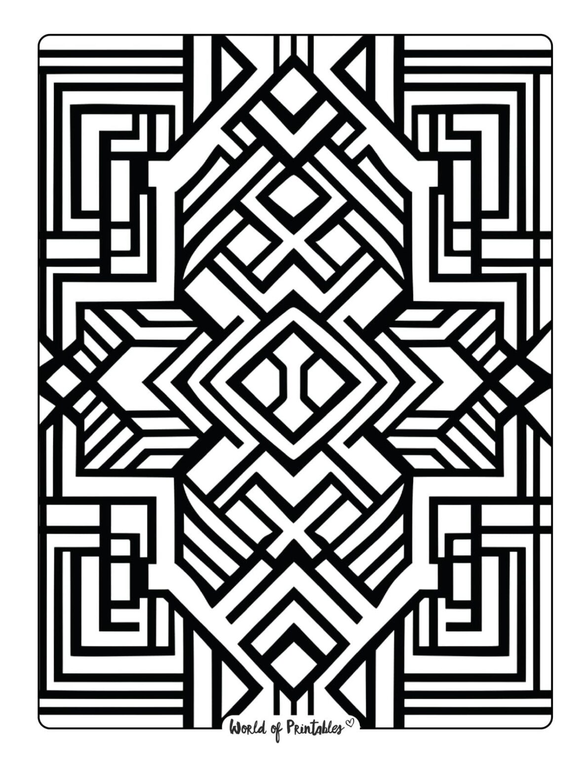Pattern Coloring Pages - World of Printables