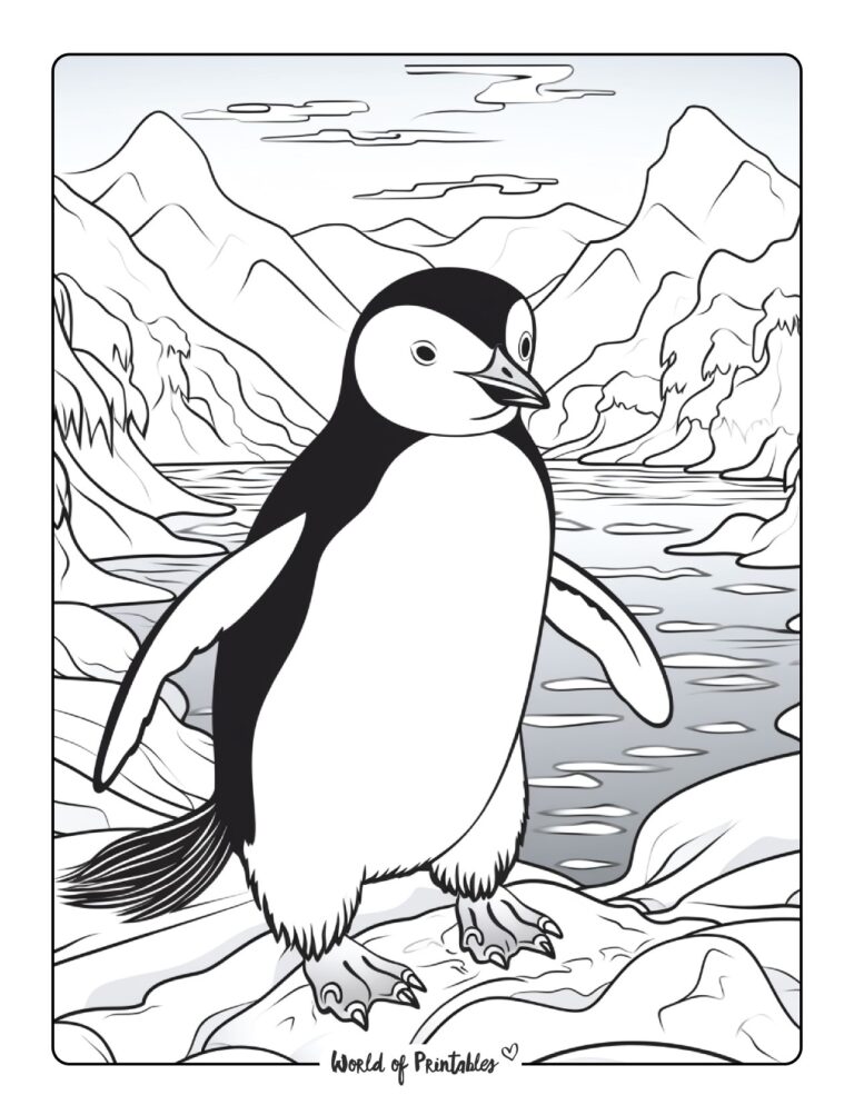 Penguin Coloring Pages For Kids & Adults - World of Printables