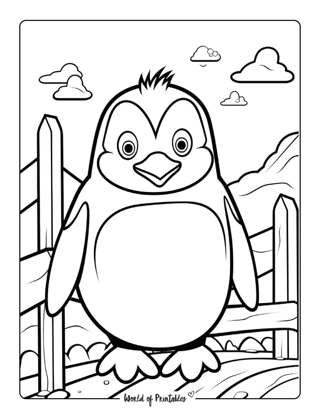 Penguin Coloring Pages For Kids & Adults - World of Printables