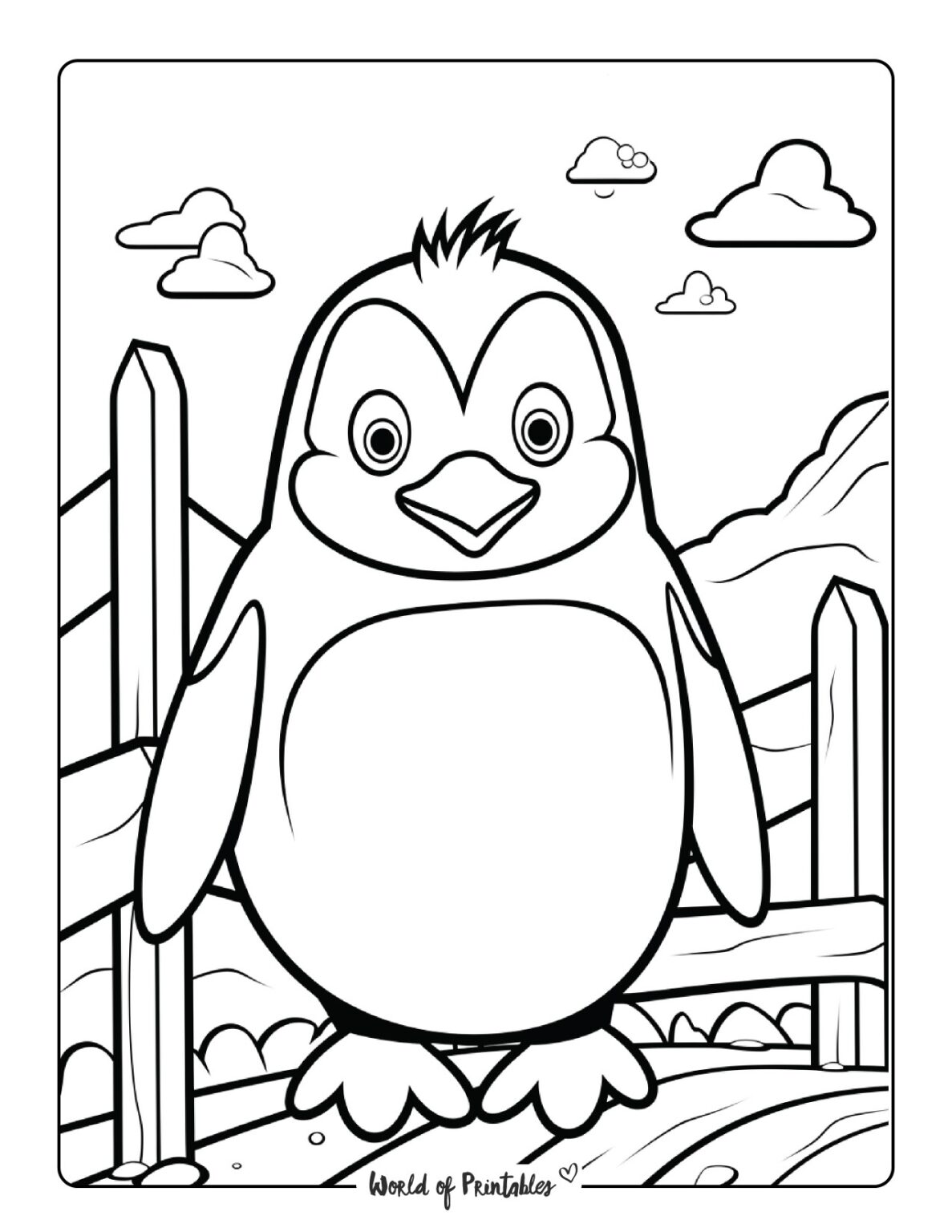 Penguin Coloring Pages For Kids & Adults - World of Printables