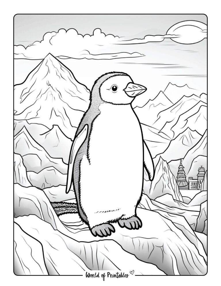 Penguin Coloring Pages For Kids & Adults - World of Printables