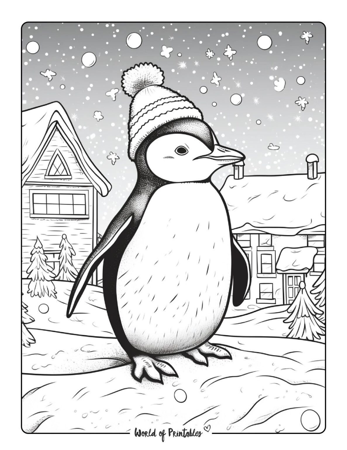 Penguin Coloring Pages For Kids & Adults - World of Printables