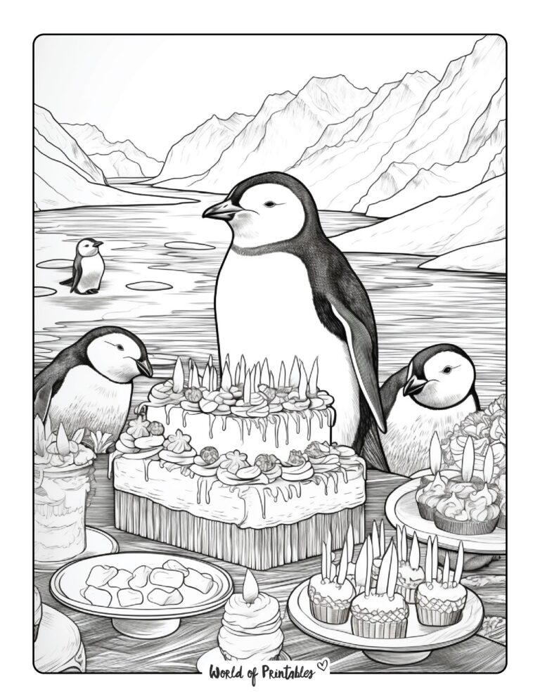 Penguin Coloring Pages For Kids & Adults - World of Printables