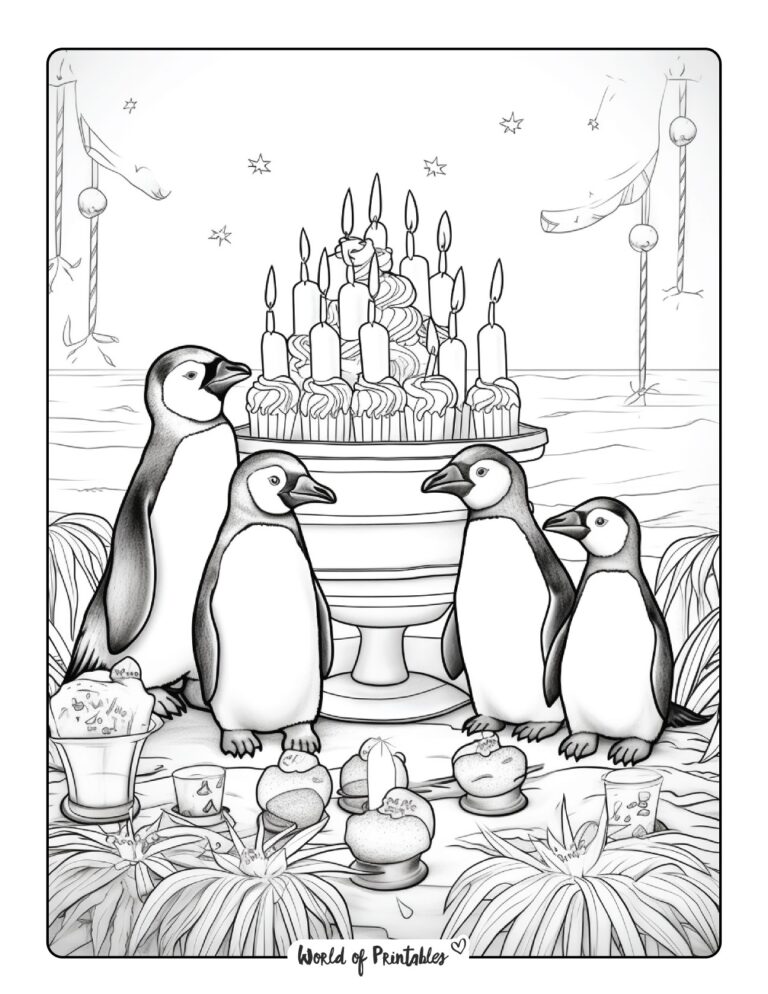Penguin Coloring Pages For Kids & Adults - World of Printables