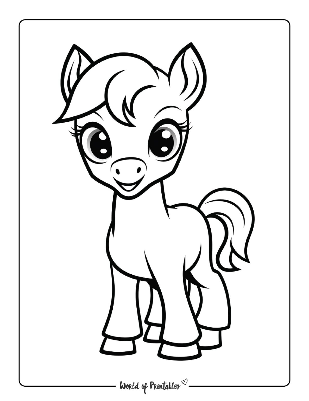 Pony Coloring Pages For Kids & Adults - World of Printables