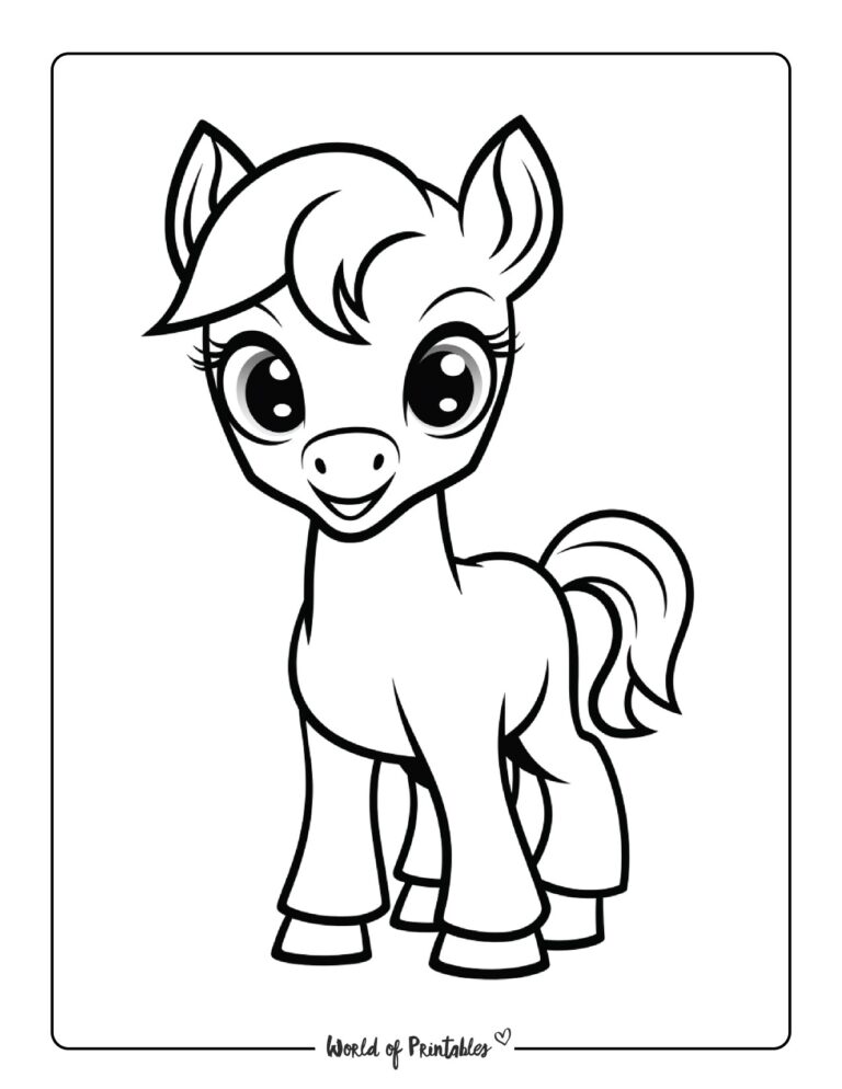 Pony Coloring Pages For Kids & Adults - World of Printables