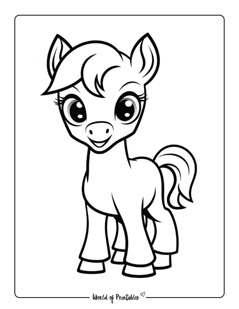 Pony Coloring Pages For Kids & Adults - World of Printables