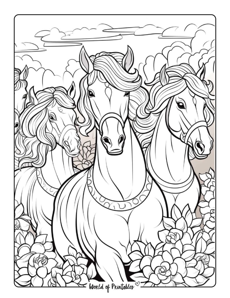 Pony Coloring Pages For Kids & Adults - World of Printables