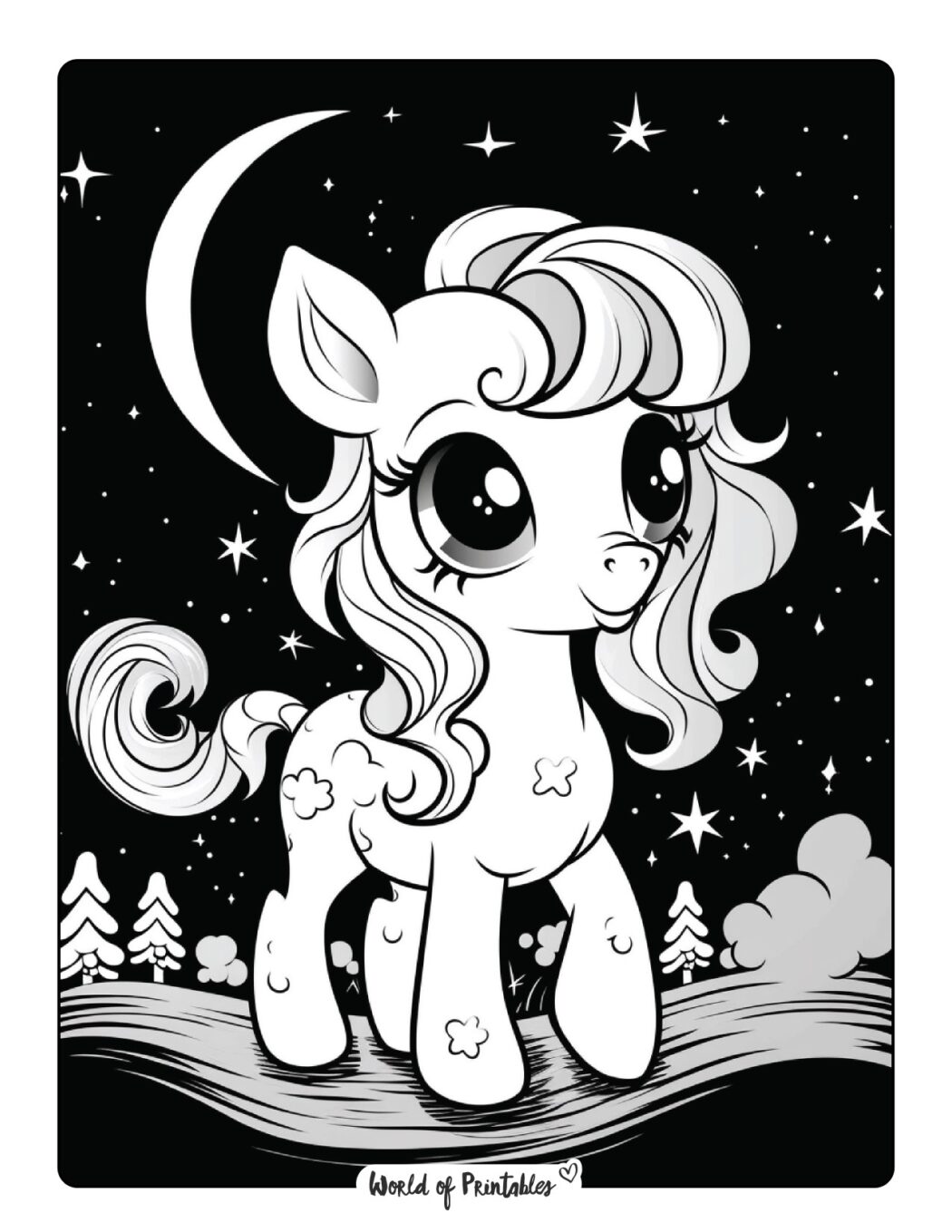 Pony Coloring Pages For Kids & Adults - World of Printables