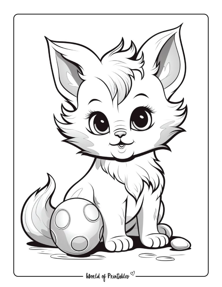 Kitten Coloring Pages - World of Printables