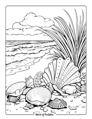 Beach Coloring Pages - World of Printables