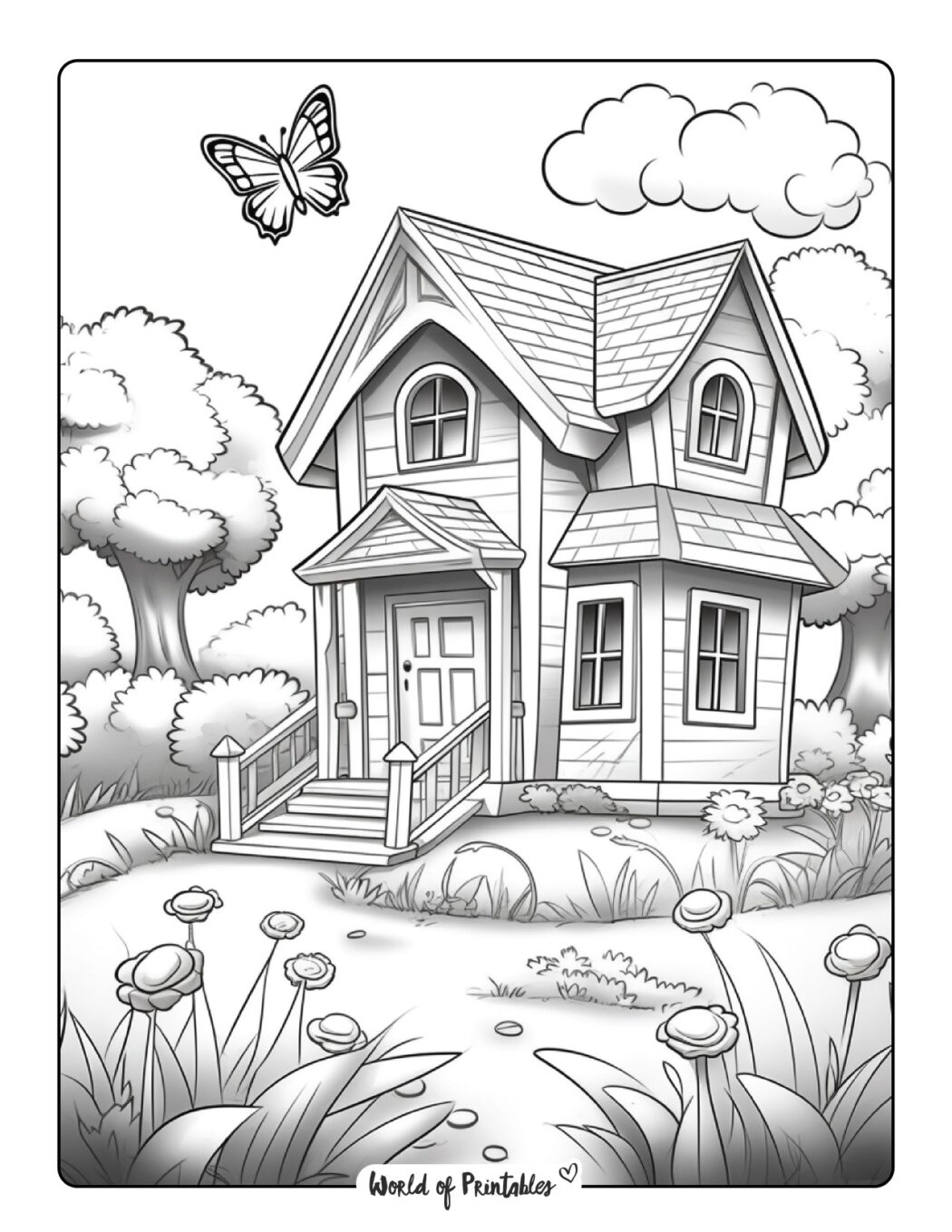House Coloring Pages For Kids & Adults - World of Printables