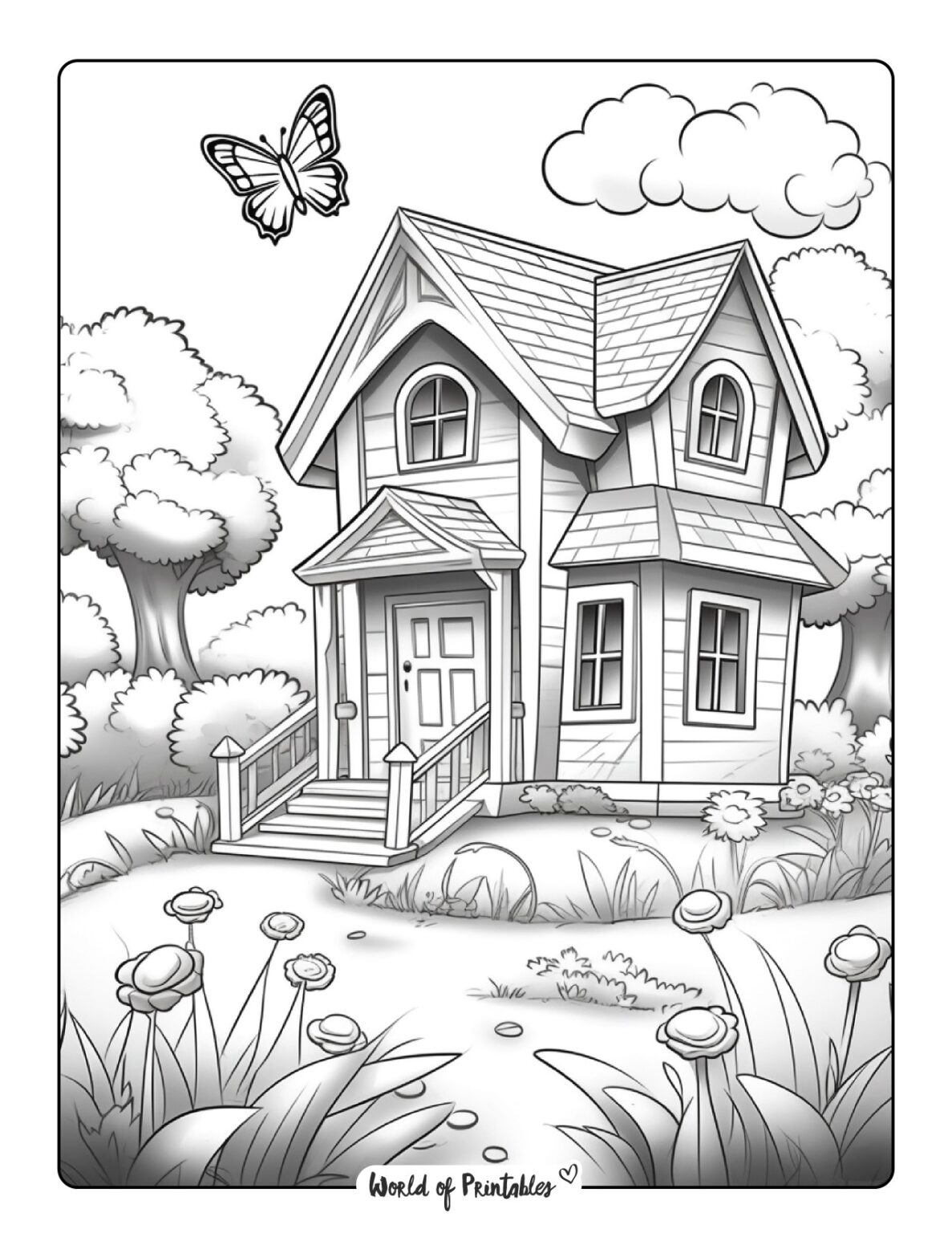 House Coloring Pages For Kids & Adults - World of Printables