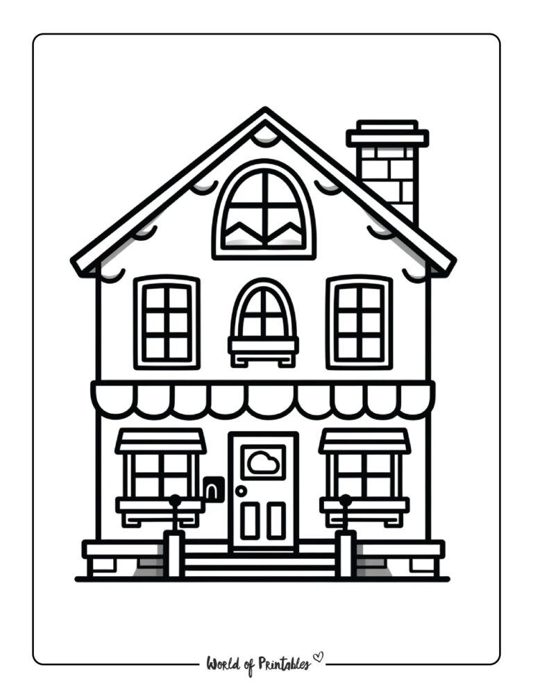 House Coloring Pages For Kids & Adults - World of Printables