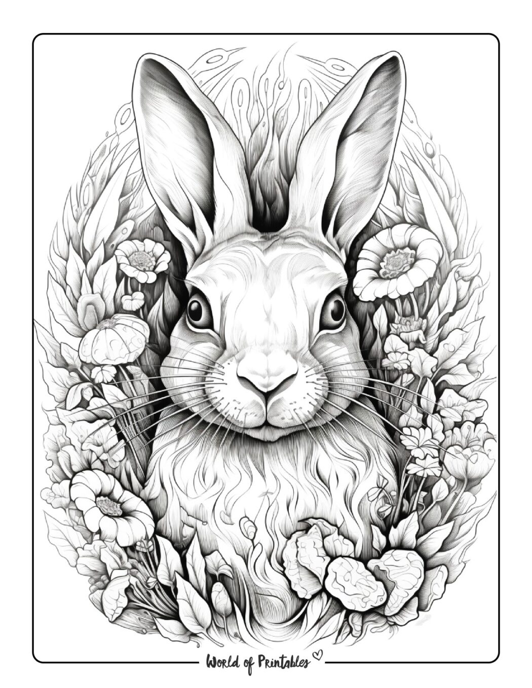 Bunny Coloring Pages - World of Printables