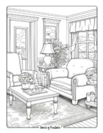 Room Coloring Pages - World of Printables