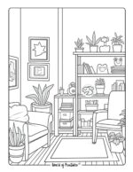 Room Coloring Pages - World of Printables