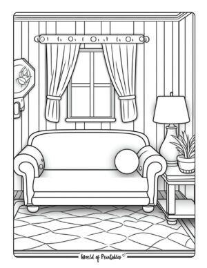 Room Coloring Pages - World of Printables