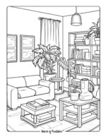 Room Coloring Pages - World of Printables