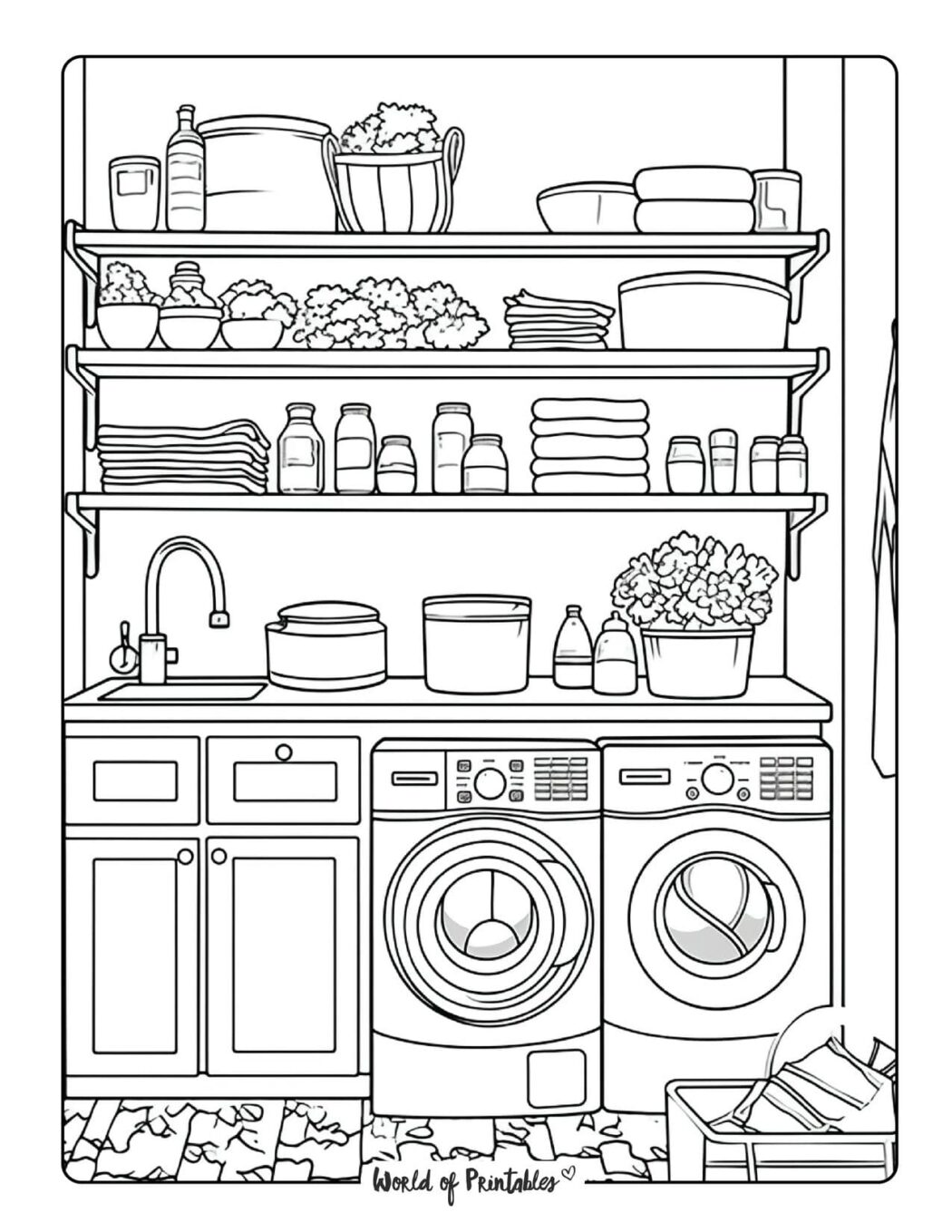 Room Coloring Pages - World of Printables