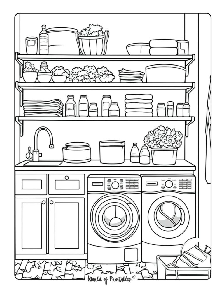 Room Coloring Pages - World of Printables